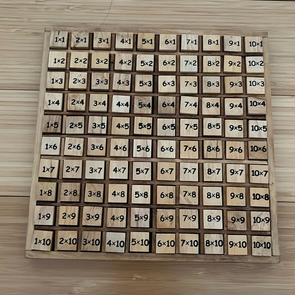 Toys | Wooden Block Multiplication Table | Poshmark